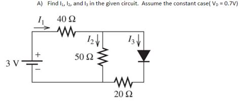 solved a find i1 i2 and i3 in the given circuit assume