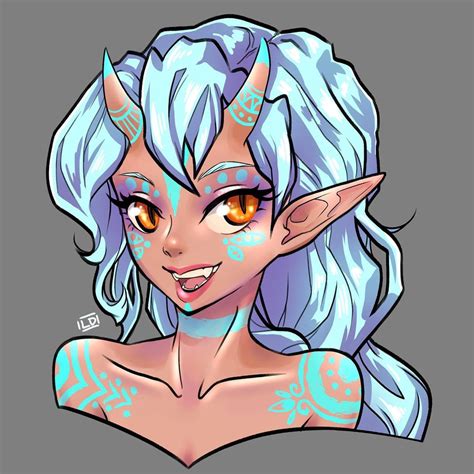 Oc Art Zara Half Drow Soulknife Rogue Art By Domyzu Rdnd