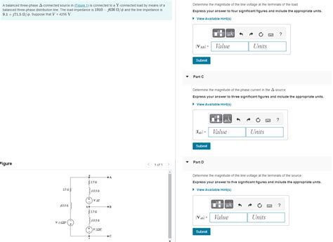 Solved A Balanced Three Phase Delta Connected Source In