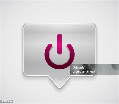 기호에 전원 버튼 Ui 아이콘 디자인 시작 개념에 대한 스톡 벡터 아트 및 기타 이미지 개념 그래픽 사용자 인터페이스