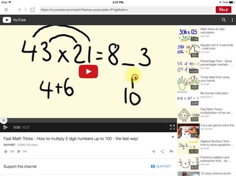 Math Trick Multiply Any Pair Of Two Digit Numbers