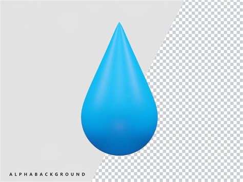 Ícone de gota de água 3d PSD Premium