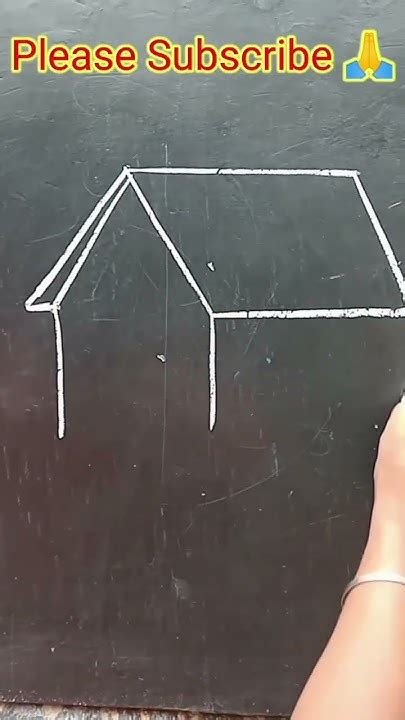 How To Draw A Hut🏚️ Easy Drawing Simple Drawing Short Shortfeed Hut Vital Youtube