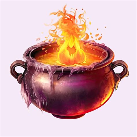 Premium Photo Witches Cauldron Realistic Illustration Generative Ai