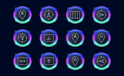 Premium Vector Navigator Set Icon B Location Pointer Mark Pointer Tip