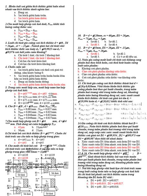 Trac Nghiem Dung Sai Done 1 | PDF
