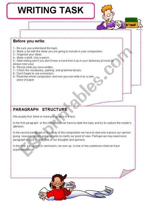 Writing Task Esl Worksheet By Mariaah