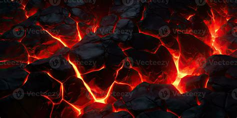 Molten Lava Texture Background Ground Hot Lava Burning Coals Crack