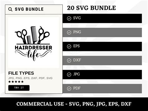 Hairdresser Svg Bundle Hairstylist Svg Hairdresser Svg Hairdresser