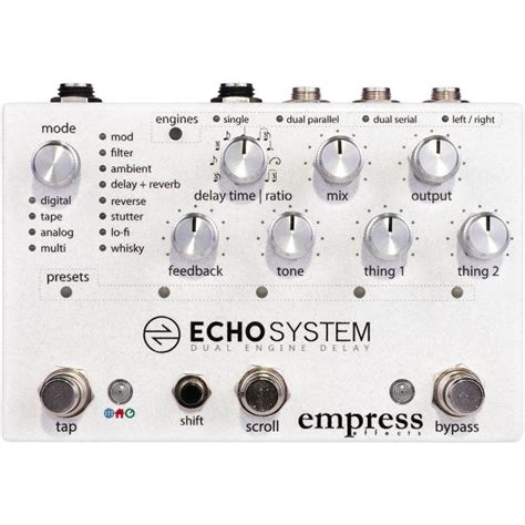 empress echosystem dual delay reverb delay and echo effect pedal