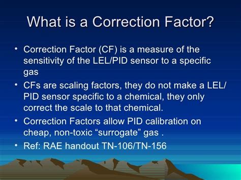 Correction Factors Basics