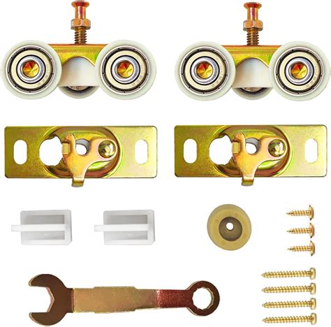 Pilispark 2 Pack Pocket Door Frame Roller Sliding Pocket Door Top Hanger Rollers