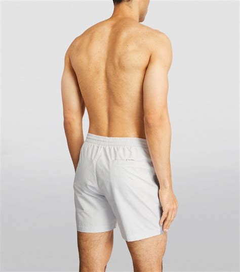 Mens Calvin Klein Grey Logo Tape Swim Shorts Harrods Uk