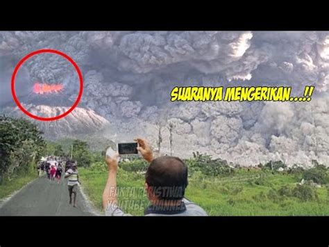 Terekam Jelas Warga Histeris Detik² Gunung Semeru Meledak Terekam