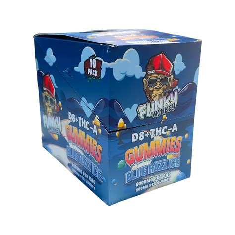 Funky Monkey Mushroom Gummies Blue Razz ICE MG VapeOutlet City