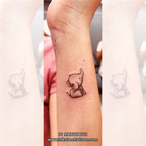 Minimal Elephant Tattoo
