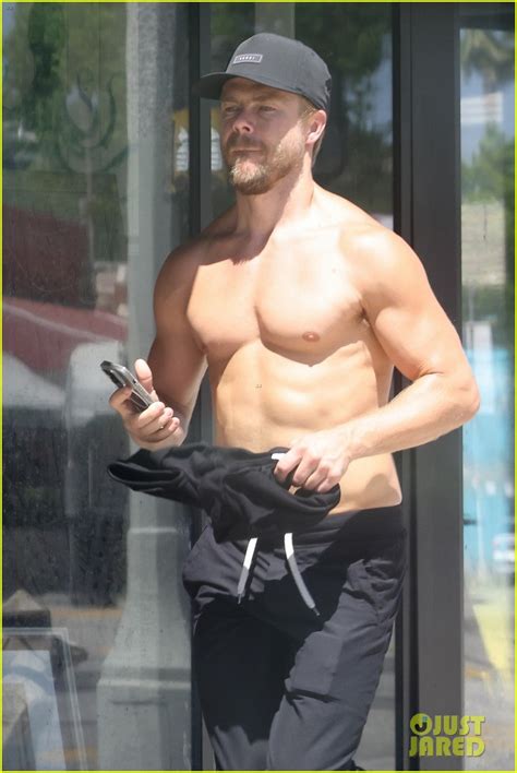 Derek Hough Looks Ripped While Going Shirtless After His Saturday