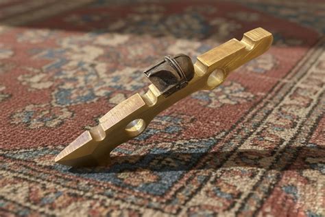 Mandalorian Brass Backspacer For Spyderco Yojimbo 2 • Pm2 • Para 3
