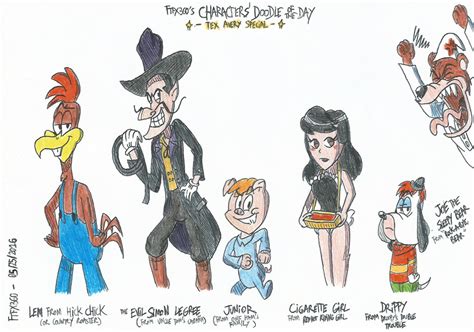 Characters Doodle Of The Day Tex Avery Special By Felixtoonimefanx360 On Deviantart