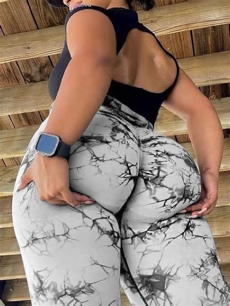 Tie Dye Scrunch Butt Lifting Leggings Women High Waisted Temu Philippines