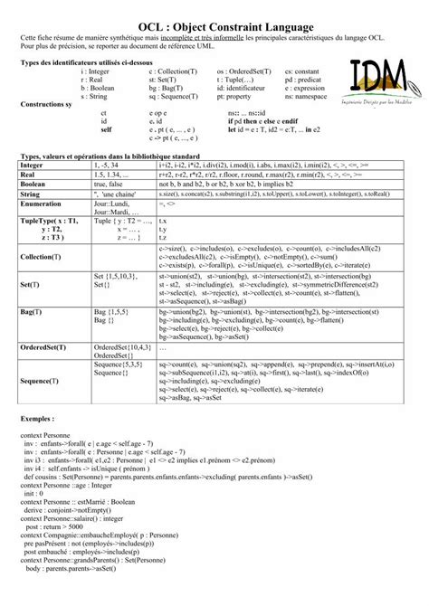 PDF UML OCL Cheat Sheet 10 DOKUMEN TIPS