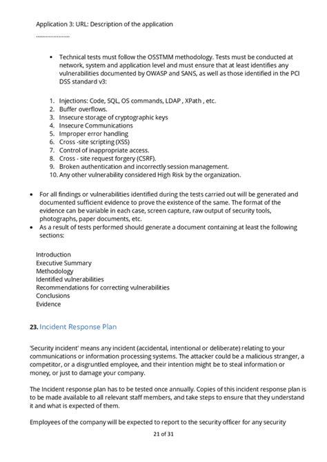Information Security Policy In Word And Pdf Formats Page Of