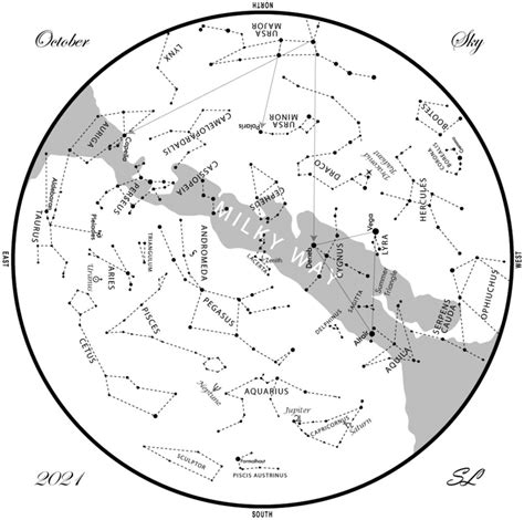 Star Map Northern Hemisphere Fall Gillie Donnamarie