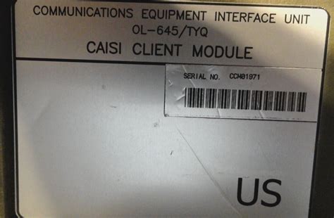 Communication Equipment Interface Unit Ol 645 Tyq Caisi Client Module
