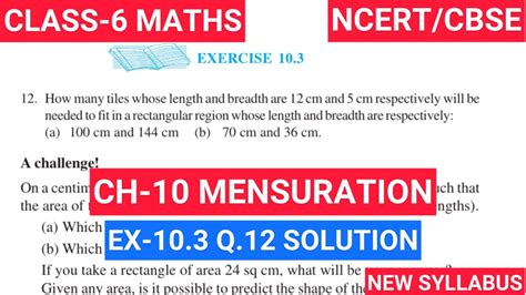 Class 6 Exercise 10 3 Q 12 Solution Class 6 Maths Chapter 10