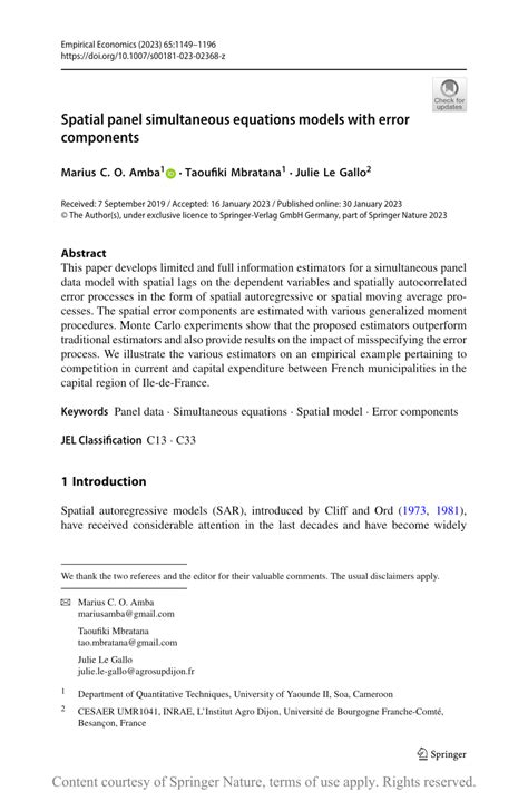 Spatial Panel Simultaneous Equations Models With Error Components