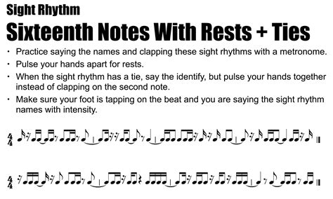 Eighth Notes And Sixteenth Notes