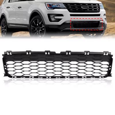 For 2016 2019 Ford Explorer Front Bumper Lower Grille Honeycomb Style