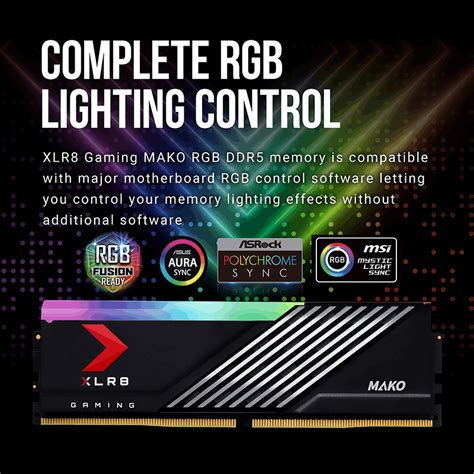 Xlr8 Gaming Ddr5 Rgb 6400mhz Cl40 Desktop Memory Kit