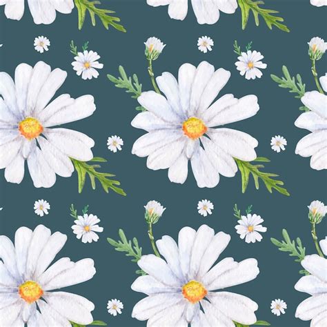 Premium Vector Watercolor Seamless Pattern With Meadow Flowers