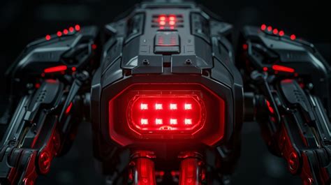 A Cryogenic Hibernation Capsule Is Illuminated By Red Light And Depicts