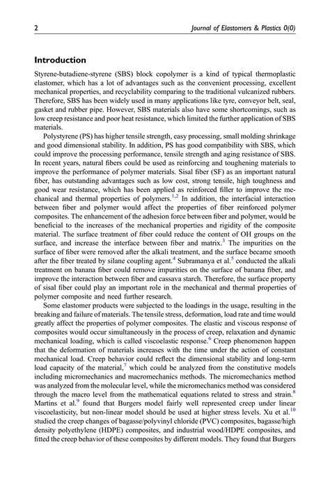 Solution Liu Et Al 2023 Tensile Creep Behavior And Structures Of Sisal Fiber Reinforced Styrene