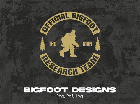 Official Bigfoot Research Team Sasquatch Yeti Monster Digital Png