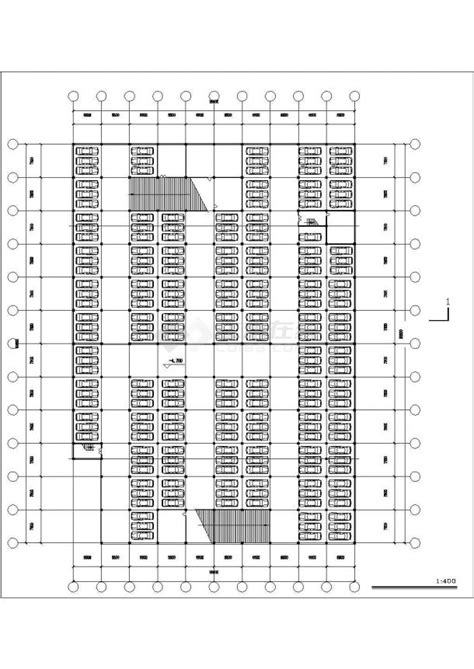 苏州市某现代化小区地下停车场平剖面设计cad图纸（2套方案）住宅小区土木在线