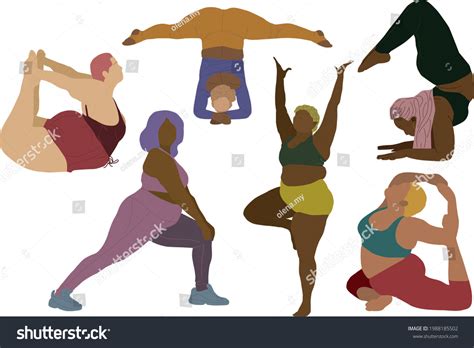 Group Nude Yoga Over 5 Royalty Free Licensable Stock Illustrations