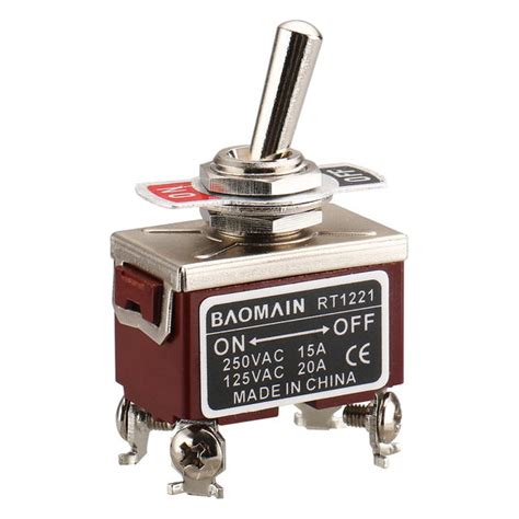 Baomain Toggle Switch Dpst On Off 2 Position 250vac 15a 125vac 20a 1 2 Baomain