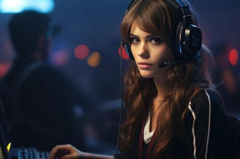 premium ai image callcenter operator in action providing exceptional