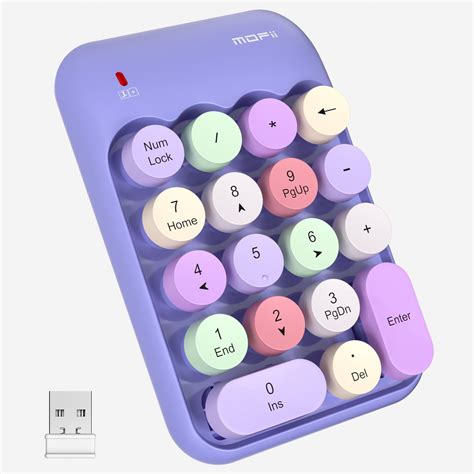 Amazon MOFII Wireless Number Pads Purple Numeric Keypad 18 Keys