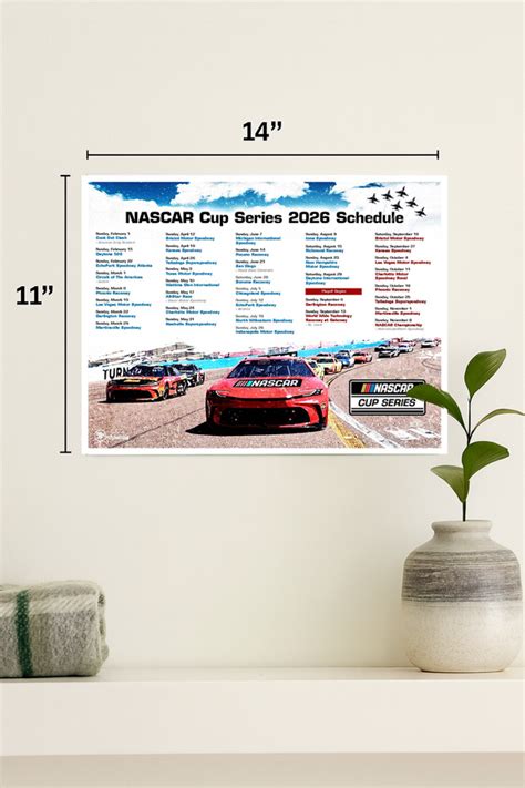 2026 Nascar Cup Schedule Poster Tf Publishing Calendars Planners