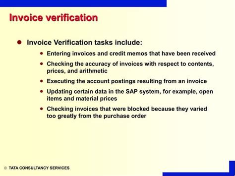 Sap Mm Invoice Verification Ppt