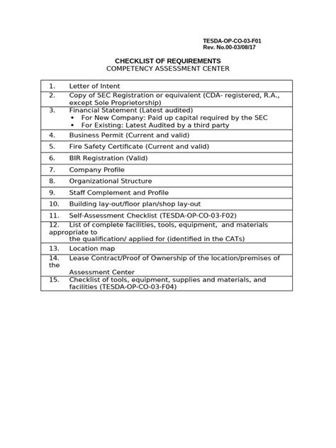 Hilot Ncii Assessment Center Requirements Pdf