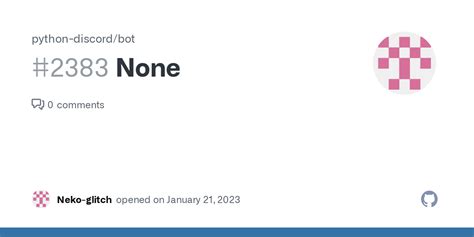 None · Issue 2383 · Python Discordbot · Github