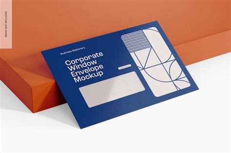 Premium Psd Corporate Window Envelope Mockup Leaned