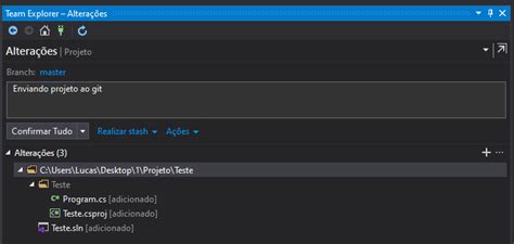 Repositórios Github Integration no Visual Studio Eschechola