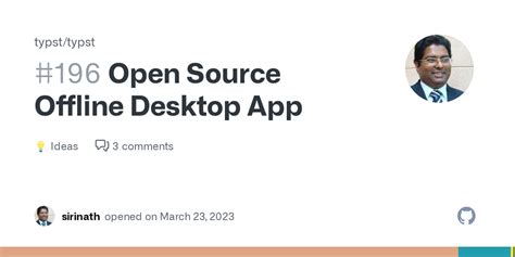 Open Source Offline Desktop App · Typst Typst · Discussion 196 · Github