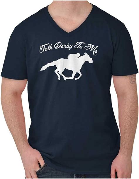 Talk Derby Me Kentucky Racing Rider Funny V Neck T Shirt Womens